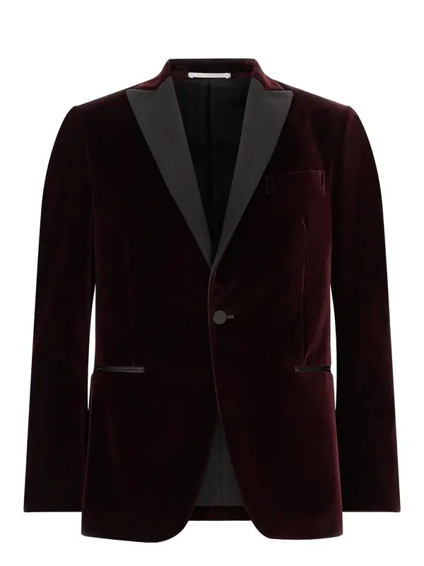 Pal Zileri Velvet Blazer - Bordeaux