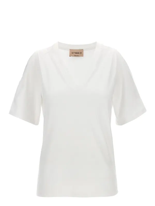 LE TWINS Gianna Cotton T-shirt - White