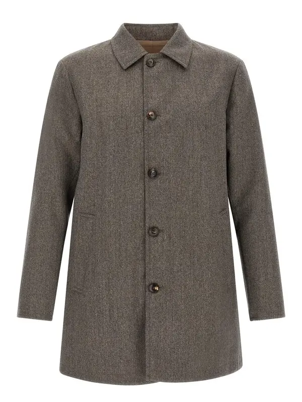 Pal Zileri Reversible Waterproof Coat - Brown