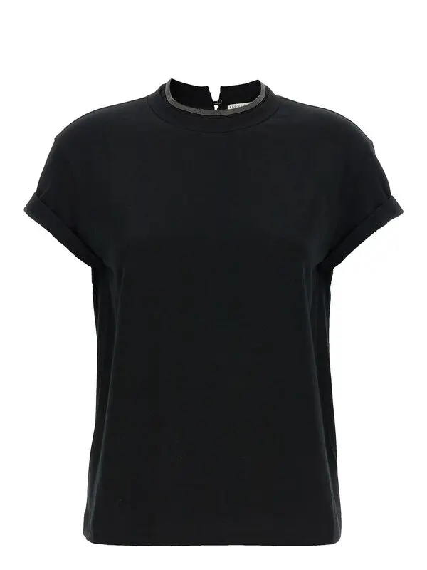 Brunello Cucinelli Monile Crew-neck T-shirt - Black