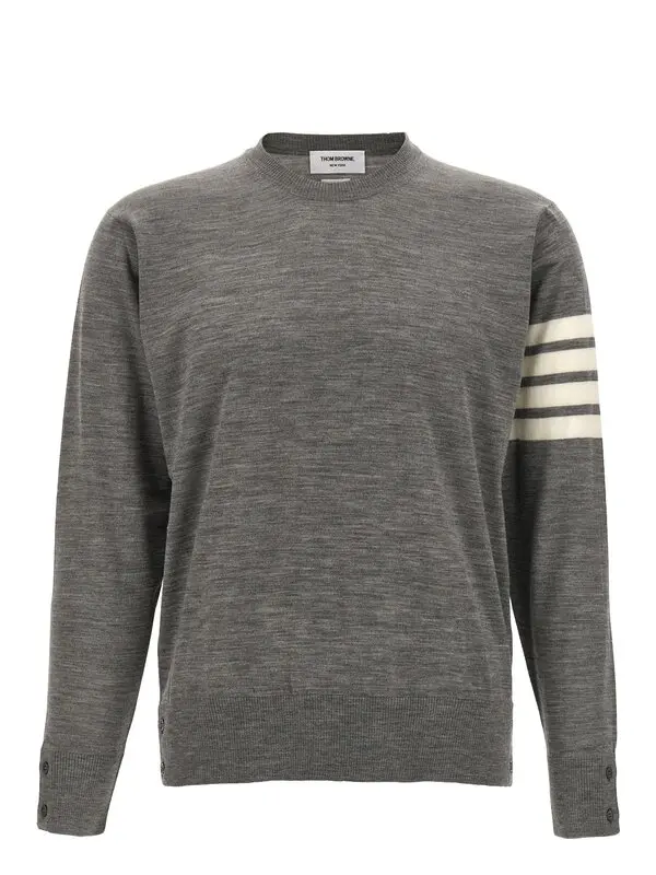 Thom Browne 4-bar Wool Pullover - Gray
