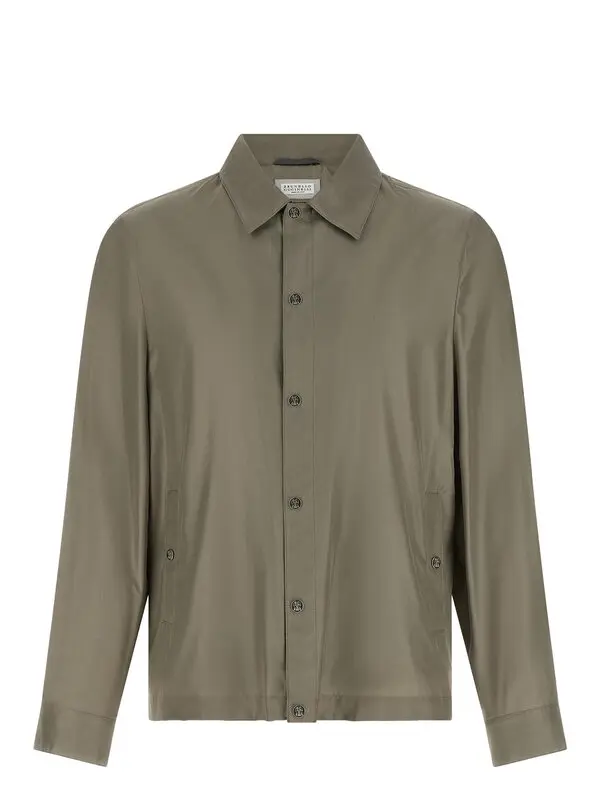 Brunello Cucinelli Membrane Silk Jacket - Green