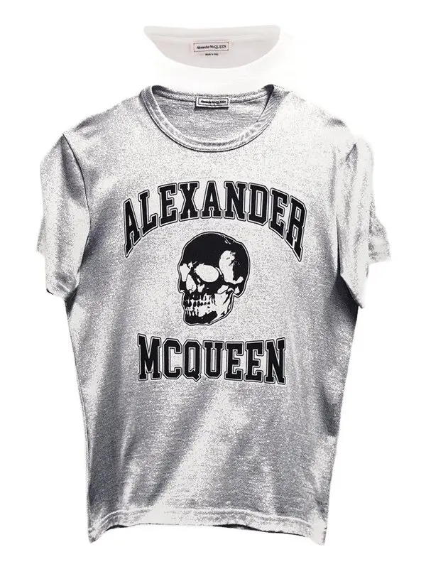 Alexander McQueen Logo Print T-shirt - White/black