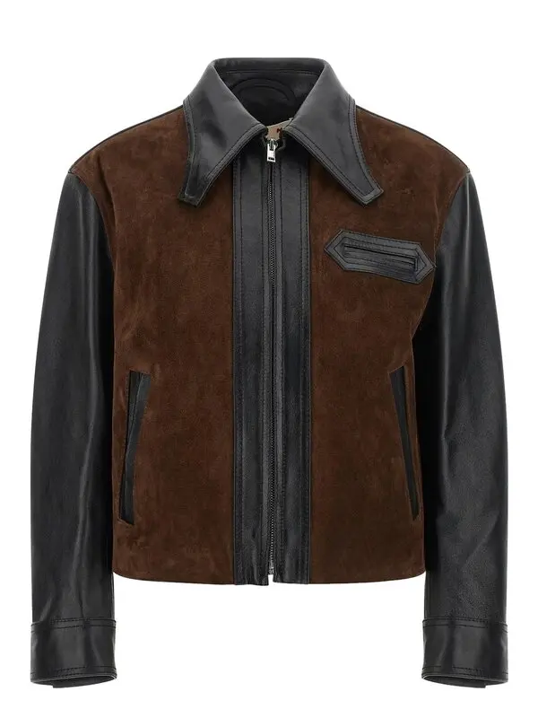 Marni Leather And Suede Jacket - Black