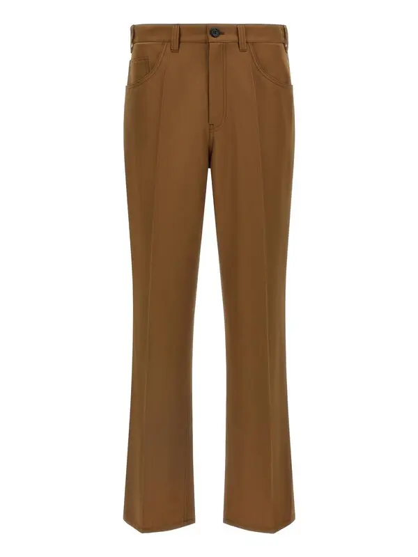 Marni Five-pocket Virgin Wool Blend Trousers - Brown