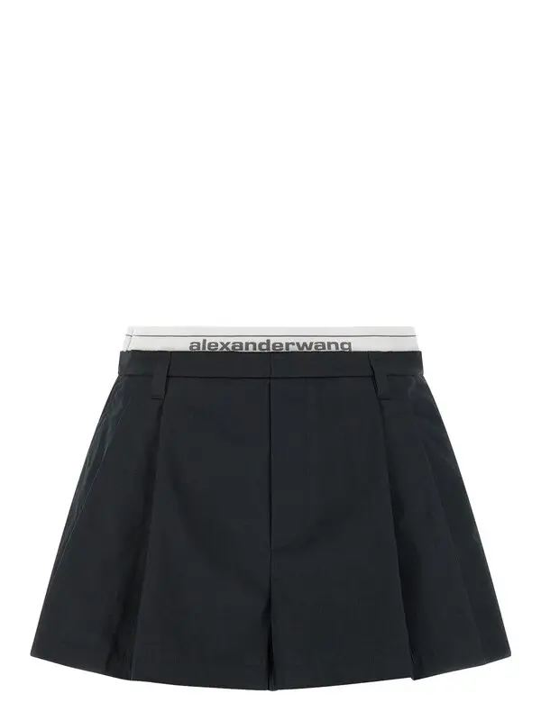 Alexander Wang Logo Band Shorts - Black
