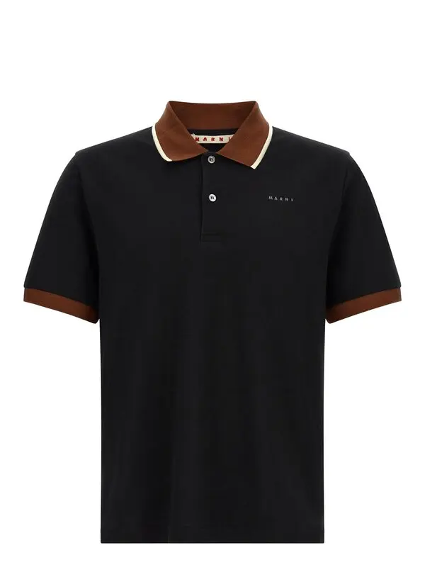 Marni Polo With Contrasting Details - Black