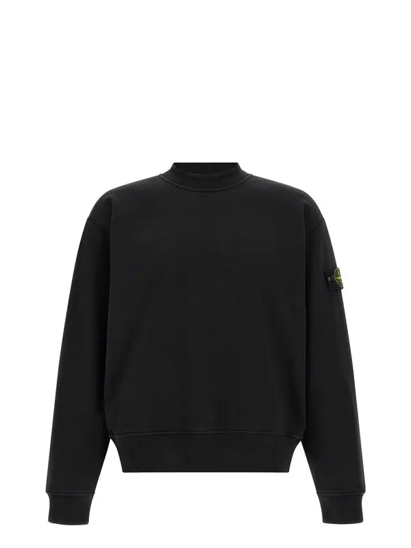 Stone Island Badge Sweatshirt - Black