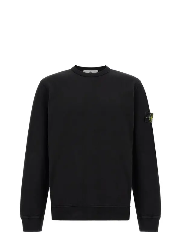 Stone Island Badge Sweatshirt - Black