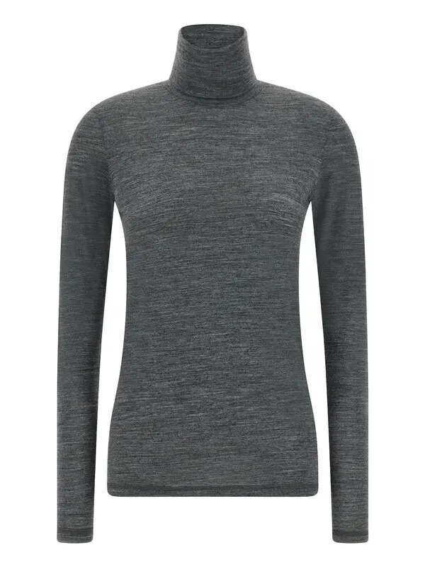JIL SANDER High Neck Long-sleeved T-shirt - Gray