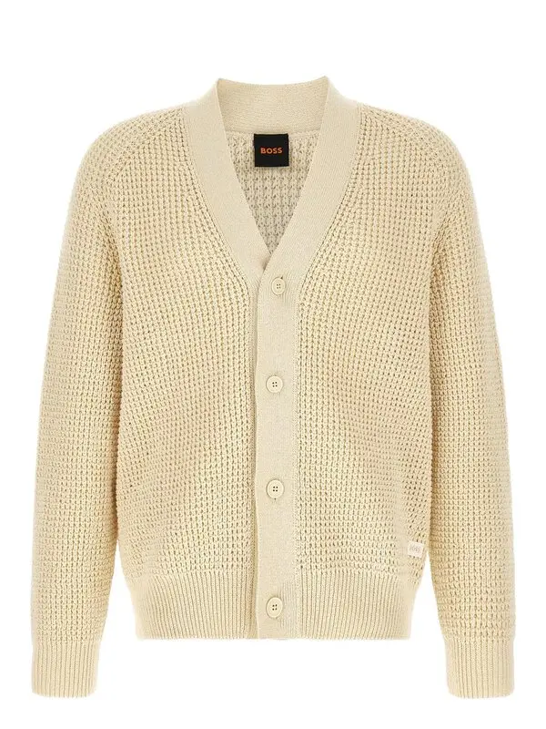 Hugo Boss Honeycomb Cardigan - Beige