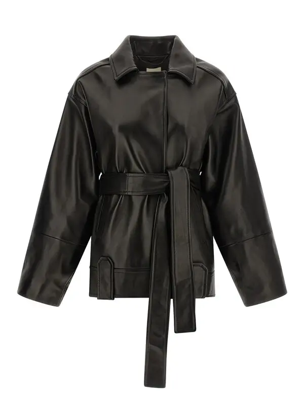 Khaite Alder Leather Jacket - Black