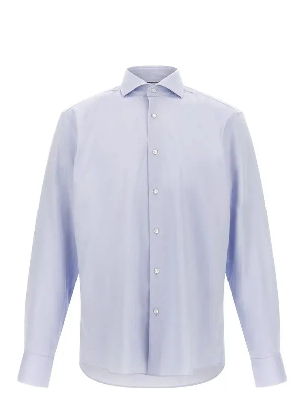 Hugo Boss Oxford Cotton Shirt - Light Blue
