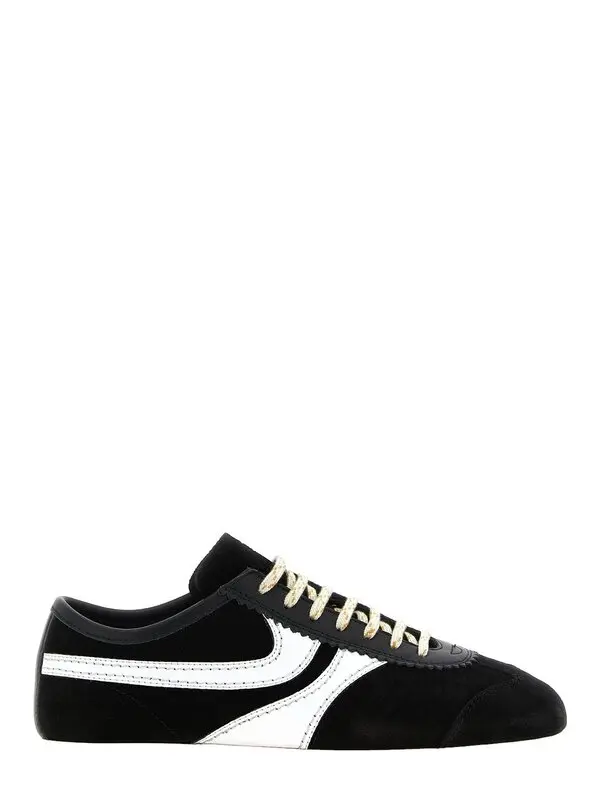 Dries Van Noten Suede Sneakers - White/black