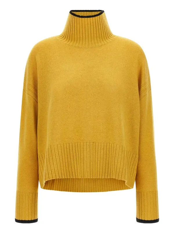 Pinko Wool And Cashmere Turtleneck Sweater - Yellow