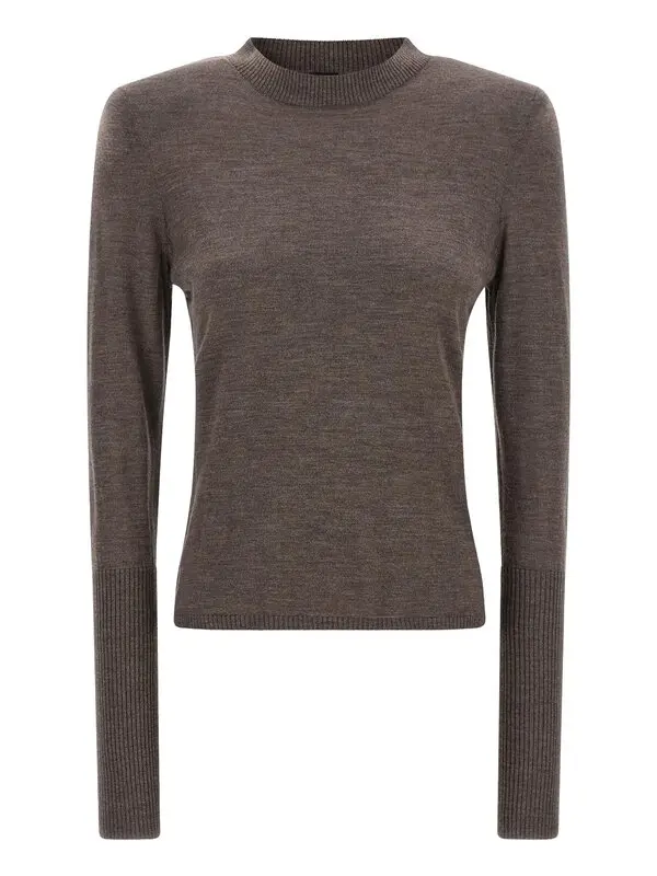 Pinko Padded Shoulder Sweater - Brown