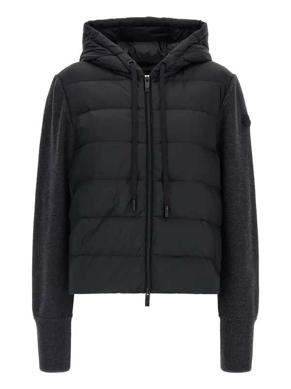 Moncler Padded Hybrid Cardigan - Gray