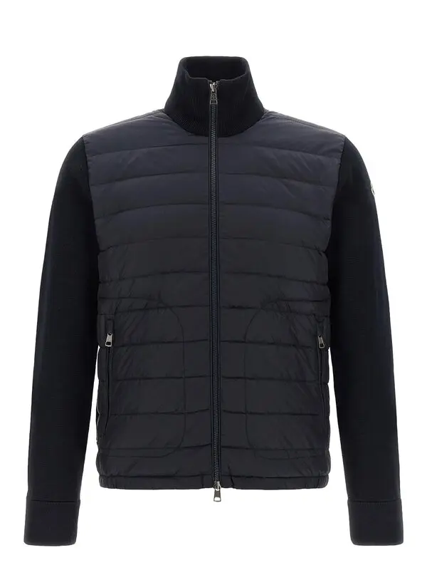 Moncler Padded Cardigan - Blue