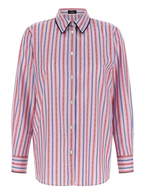 Etro Fil Coupé Striped Cotton Shirt - Multi