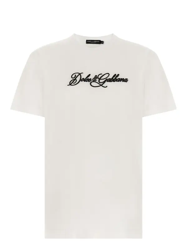 Dolce & Gabbana Logo Embroidery T-shirt - White