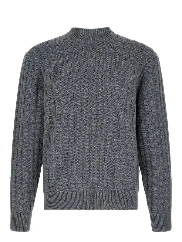 Hugo Boss Cotton Pullover Sweater - Gray