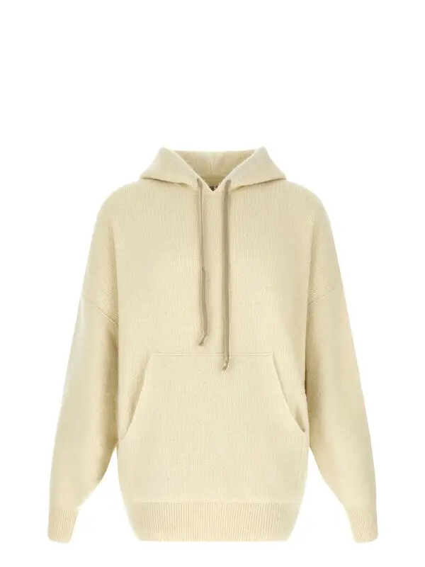 Rick Owens Hun Hooded Sweater - White