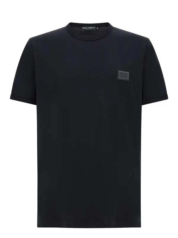 Dolce & Gabbana Metal Plate T-shirt - Blue