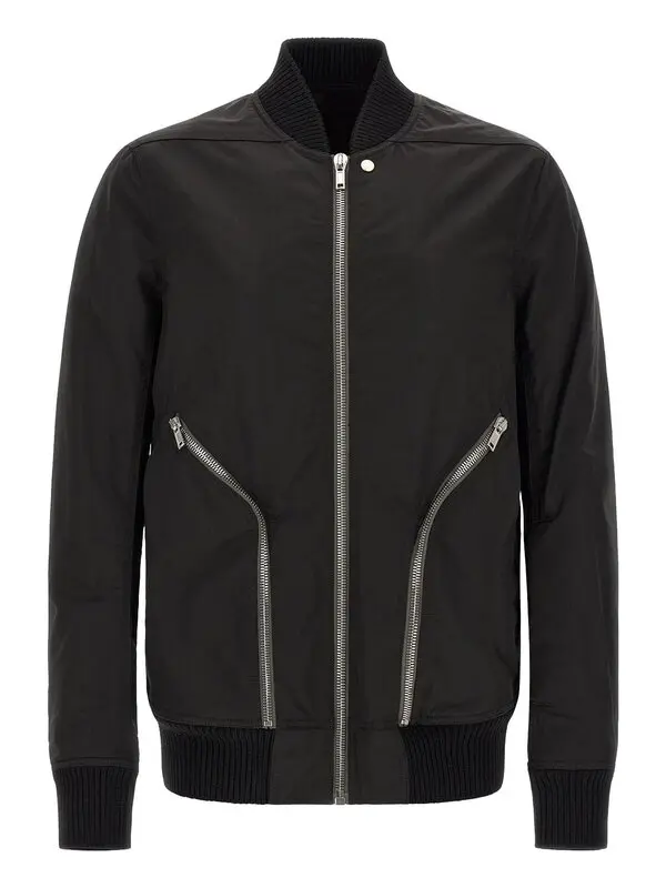 Rick Owens Heizer Flight Bomber Jacket - Black