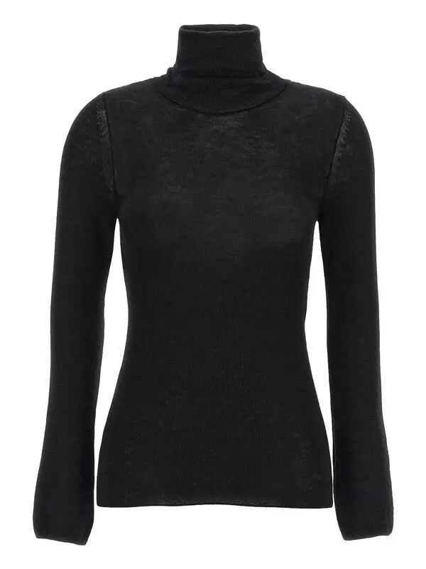 TOM FORD Silk Cashmere Turtleneck Sweater - Black