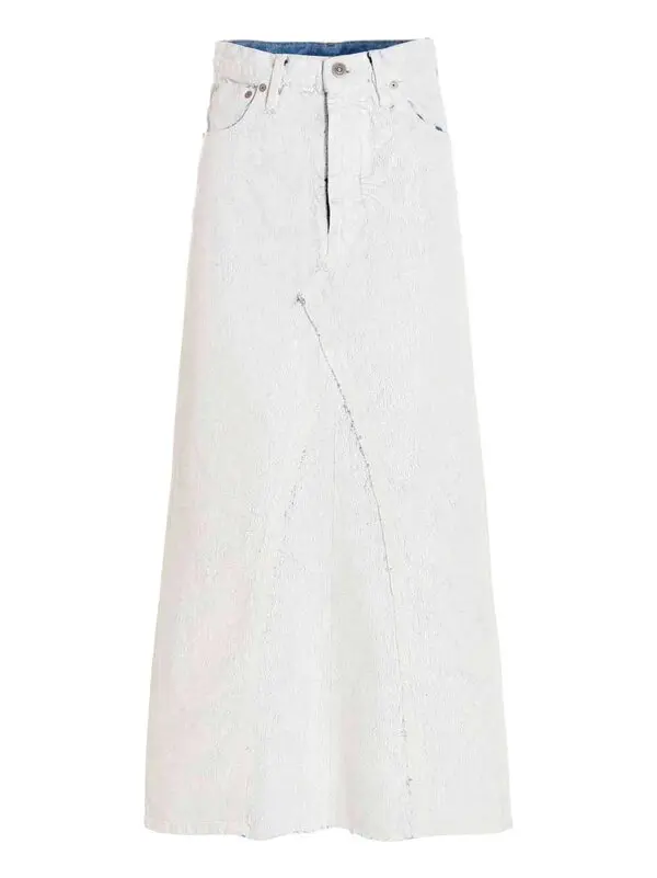 MAISON MARGIELA Bianchetto Denim Skirt - White
