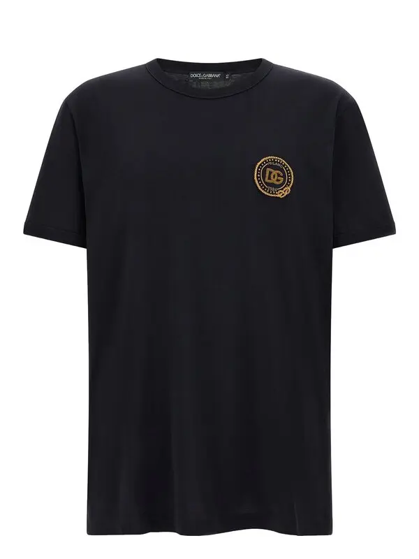 Dolce & Gabbana Logo Patch T-shirt - Blue