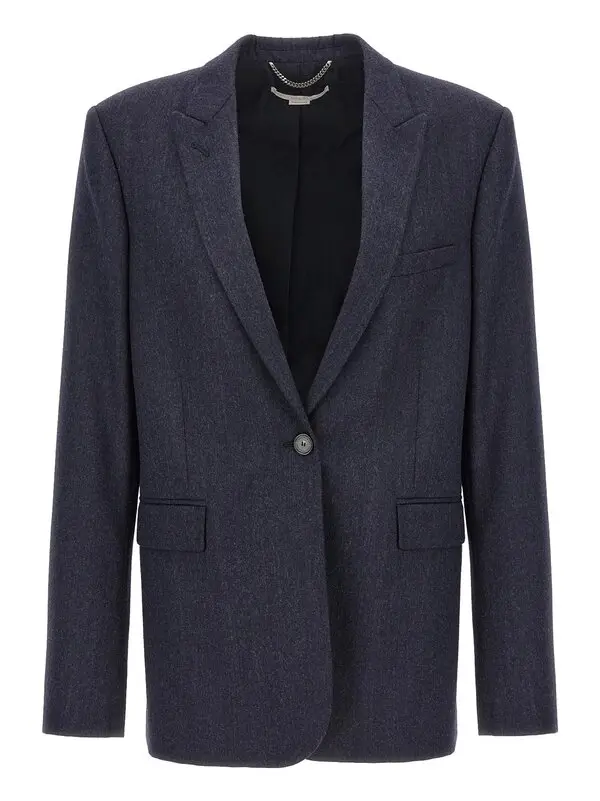 Stella McCartney Single-breasted Wool Blazer - Blue