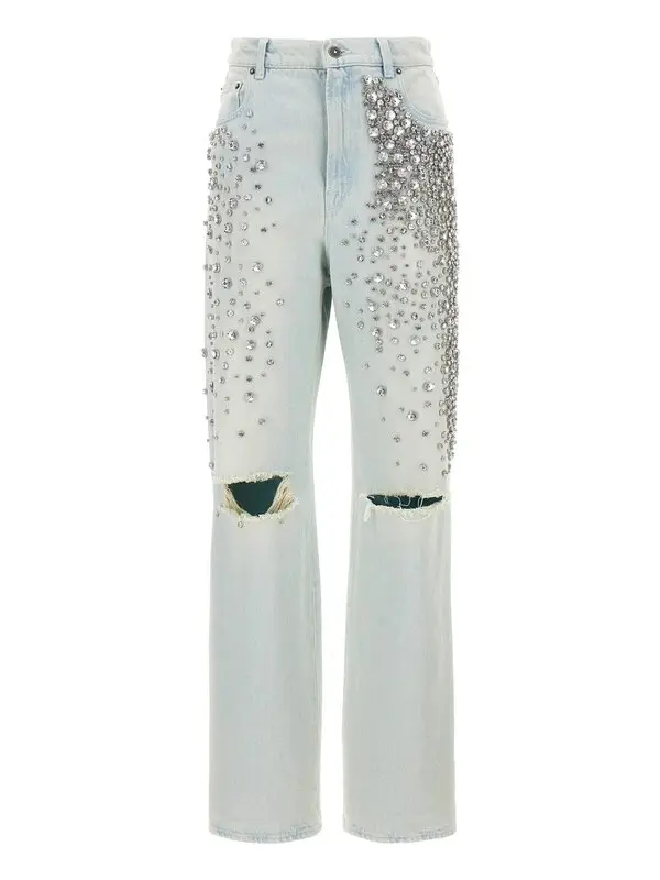 GOLDEN GOOSE Kim Cotton Denim Jeans - Light Blue