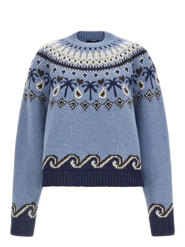 Alanui Sweet Winter Sweater - Light Blue