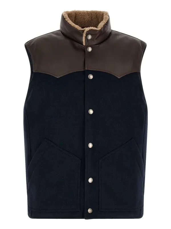 Brunello Cucinelli Paneled Vest - Blue