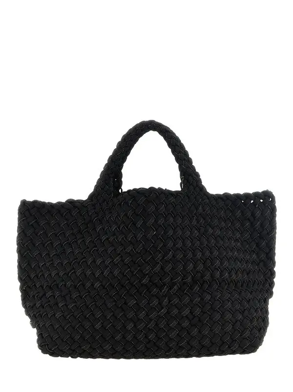 NAGHEDI St. Barths Double Weave Shopping Bag - Black