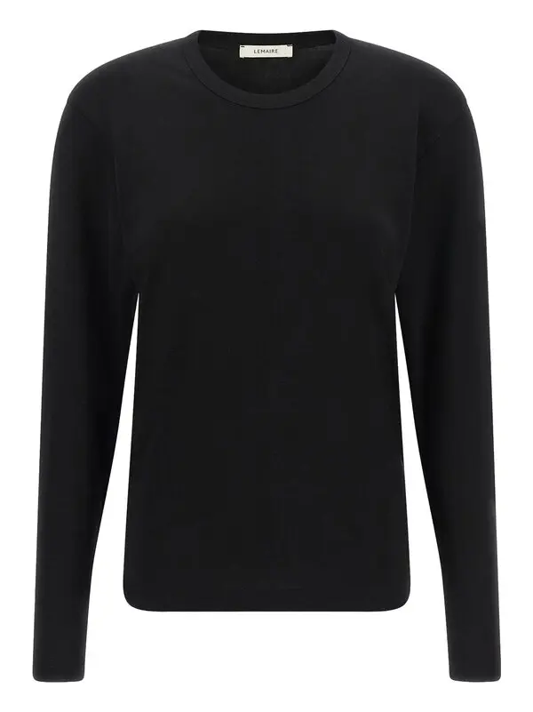 LEMAIRE Cotton Sweater - Black