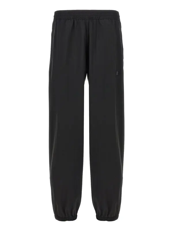 Givenchy Logo Placcetta Wool Trousers - Black