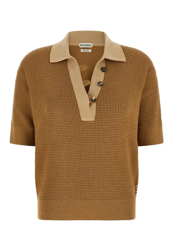 J.W.ANDERSON Waffle Stitch Shirt - Beige