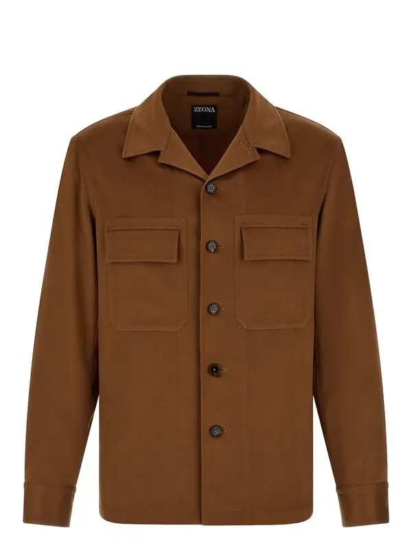 Zegna Oasis Cashmere Overshirt - Brown
