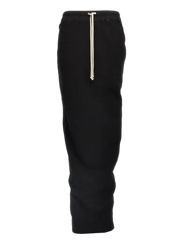 Rick Owens Pull On Pillar' Skirt - Black