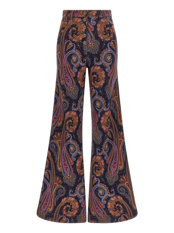 Etro Paisley Flared Jeans - Multi