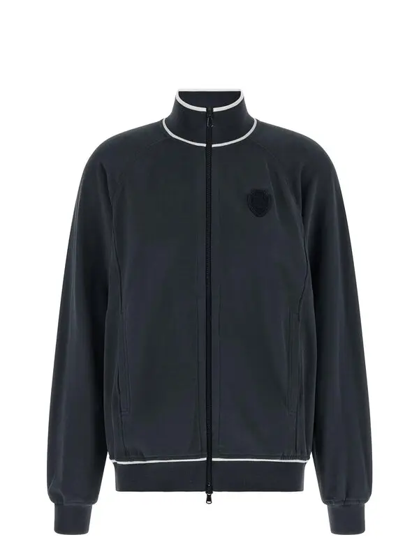 Brunello Cucinelli Heraldic Patch Sweatshirt - Blue