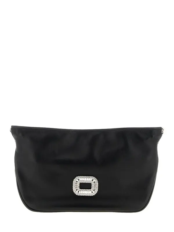 ROGER VIVIER Micro Pilgrim Clutch Bag - Black