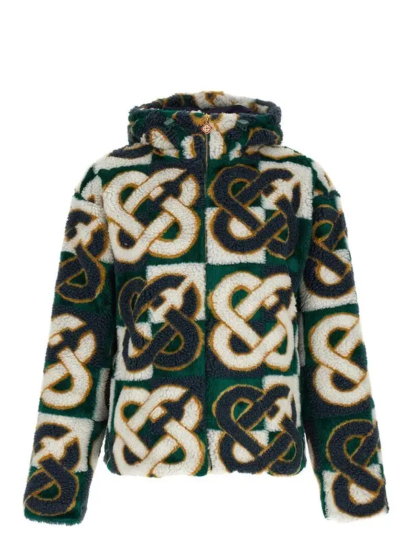 Casablanca Monogram Intarsia Fleece Jacket - Multi