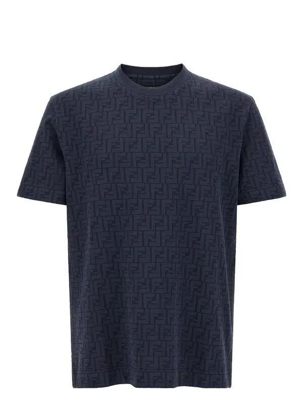 Fendi Ff' Piquet T-shirt - Blue