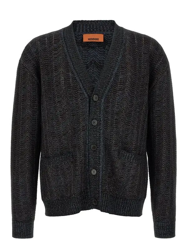Missoni Greek Pattern Cardigan - Blue