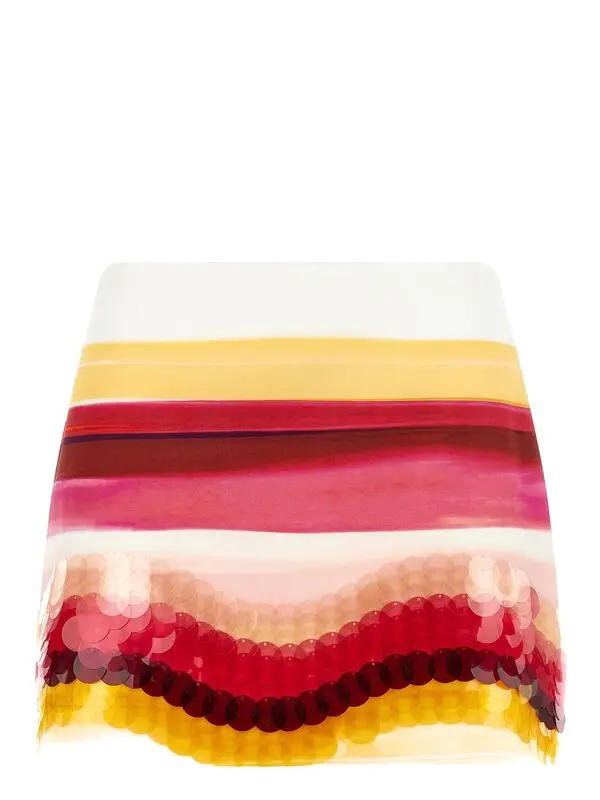 Fendi Striped Cotton Skirt - Multi