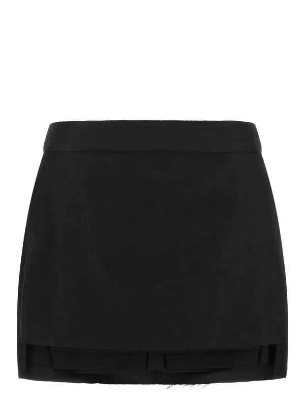 Rick Owens Fog Cutoff' Skirt - Black