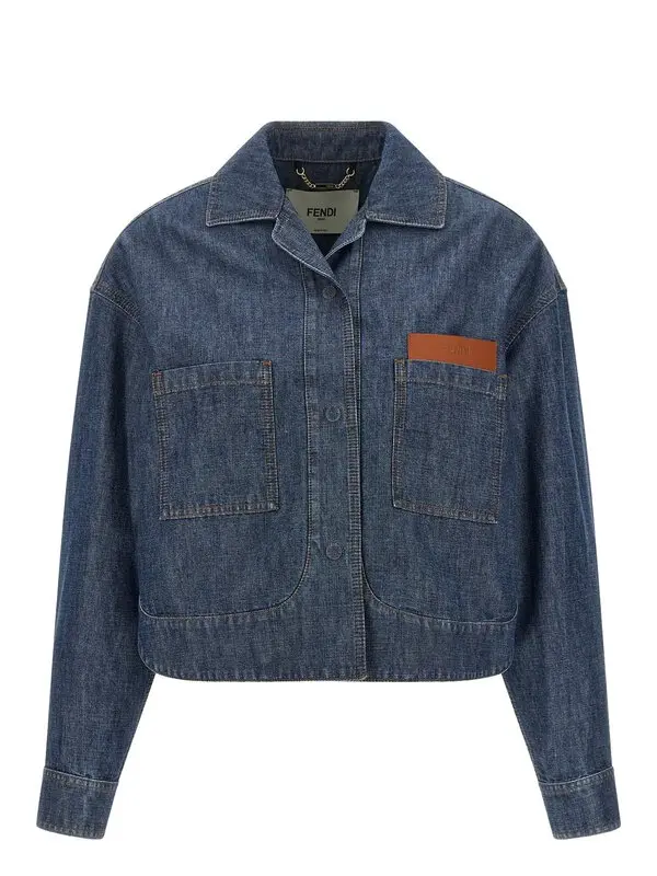 Fendi Chambray Denim Jacket - Blue